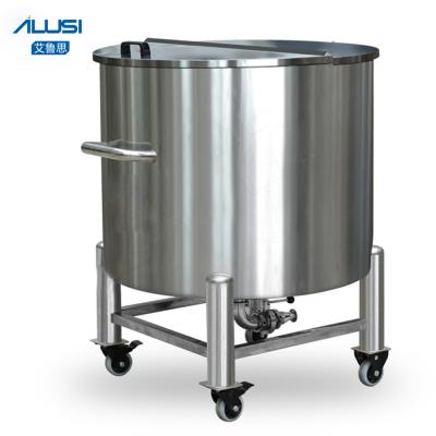 China 500 Litre Stainless Steel Storage Tank Food Grade Movable with Four Legs for sale