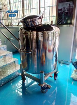 China SUS316L Raw Milk Storage Tank movable tank with wheels for sale