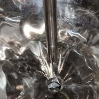 China Sanitary Stainless Steel Vertical Storage Tank with wheel agitator for sale