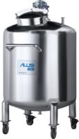 China Sanitary Stainless Steel Vertical Storage Tank with wheel agitator for sale