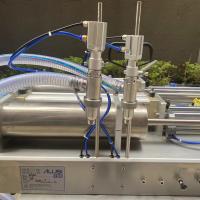 China Pneumatic 2 Nozzles Liquid Filling Machine 30~250ml CE certificate for sale