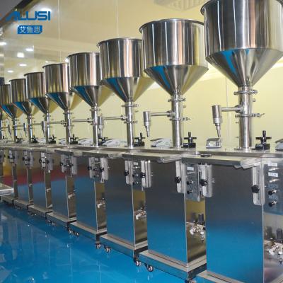 China Semi Automatic Vertical Paste Liquid Filling Machine 30L Hopper 100-5000ml for sale