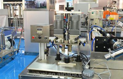 China Semi-Automatic Pneumatic Tabletop Bottle Capping Machine 80W 220V for sale
