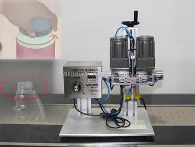 China Desktop 80W Semi-Automatic Bottle Screw Capping Machine Adjustable Speed 220V for sale