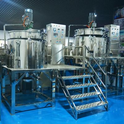 China Stainless Steel Vacuum Mixer Homogenizer 1000L Electric Heating for Sauce Production for sale