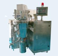 China Hydraulic Lifting Vacuum Homogenizing Emulsifier 50L 100L 200L for Mascara Cream Lotion for sale