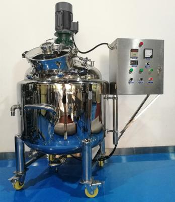 China 50L Vacuum Emulsifying Mixer Cosmetic Cream Homogenizer Tank Lotion Making Machine 1.5kW Agitator for sale