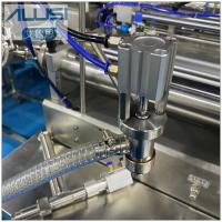 China Horizontal Semi Auto Pneumatic Liquid Filling Machine 500ml 2 Nozzles 316L Stainless Steel for sale