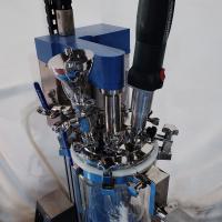 China Laboratory Vacuum Emulsifier High Shear Mixer Reactor 10L 220V Homogenizer Glass Kettle for sale