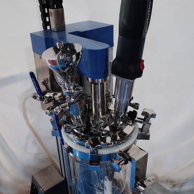 China Laboratory Vacuum Emulsifier High Shear Mixer Reactor 10L 220V Homogenizer Glass Kettle for sale