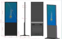 China 50 Inch Vertical Indoor Interactive Touch Screen Display Kiosk Totem Android LCD Digital Signage Floor Standing Elevator for sale