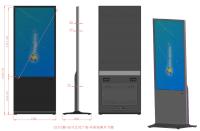 China 55 Inch Indoor Floor Standing LCD Digital Kiosk Screen For Elevator Use Interactive Digital Signage for sale