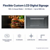 China 55/65 Inch LCD Wall Digital Menu Screen Smart TV 4K Wide Screen Ad Display Screen for sale