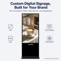 China OEM Vertical 55 Inch Indoor Floor Standing 4K LCD Digital Signage Display For Retail Store for sale