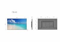 China Indoor LCD Wall Mounted Digital Signage 43 Inch Digital Menu Screen High Brightness for sale