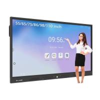 China 55 Inch LCD 4k Finger Touch Interactive Electronic Whiteboard Smart Board For School Office for sale
