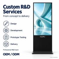 China 55 Inch Floor Standing Digital Signage Totem 4K LCD Advertising Player Kiosk For Retail Store for sale
