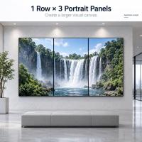 China 65 Inch 4K 350 Nit 5mm Ultra Narrow Bezel Video Wall Commercial LCD Advertising Display Screen for sale