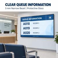 China 5mm Narrow Bezel Large Format LCD Display 85 Inch 4K LCD Passenger Information Display Screen for sale