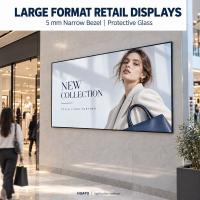 China 5mm Narrow Bezel Large Format LCD Display 85 Inch 4K LCD Passenger Information Display Screen for sale