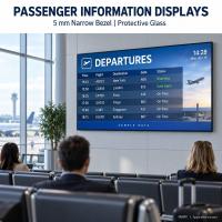 China 5mm Narrow Bezel Large Format LCD Display 85 Inch 4K LCD Passenger Information Display Screen for sale