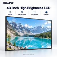 China 43 Inch Indoor Advertising Display Screen 1000 Nit LCD Shop Window Display Screens for sale