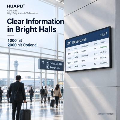 China 49 Inch 1000 Nit Indoor LCD Advertising Display Screen For Transit Halls 2000 Nit Optional for sale