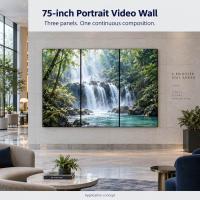 China 75 Inch 4K 350 Nit LCD Video Display Indoor Advertising Wall Mounted LCD Display Screen for sale