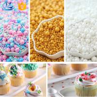 China Colorful Edible Sugar Pearls Pressed Candy for Cake, Cupcake & Ice Cream Decoration | Bulk Bag Packaging for sale