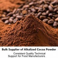 China Bulk Alkalized Cocoa Powder with 10-12% Fat Content from Ghana Origin and 2 Years Shelf Life for Food Manufacturers for sale