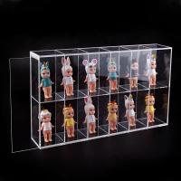 China Blind box display stand acrylic transparent hand-made artwork wall-mounted display rack doll storage cabinet for sale