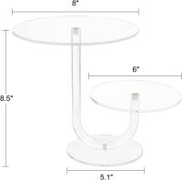 China 2-layer transparent cake rack acrylic cupcake rack cake display rack dessert cake tower suitable for wedding decoration for sale