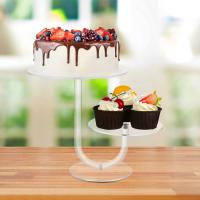 China 2-layer transparent cake rack acrylic cupcake rack cake display rack dessert cake tower suitable for wedding decoration for sale