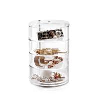 China PS Plastic Cosmetic Display Box Storage With Cover Desktop Jewelry Ear Stud Rack Shooting Props for sale