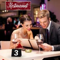 China Black Acrylic Table Number 1 20 25 30 Double Sided Digital Wedding Reception Restaurant Party Banquet Logo for sale
