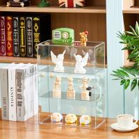 China 3-Laye Acrylic Showcase Display Cabinet Case With Lock Key Storage Box Collection Office Retail for sale