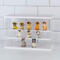 China 3-Layer Transparent Acrylic Box Display Case Holder Cube With Door Collection Mini Action Character for sale