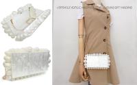 China Clutch Acrylic Handbag Purse Handmade Beaded Pearl Dinner Ball Parties Bride Weddings Perspex Shoulder Bag for sale