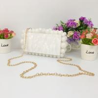 China Clutch Acrylic Handbag Purse Handmade Beaded Pearl Dinner Ball Parties Bride Weddings Perspex Shoulder Bag for sale
