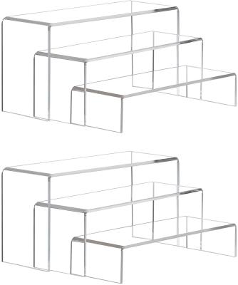 China Faux Glass Clear Acrylic Cube Risers For Dessert Cupcake Candy Treat Action Figure Display for sale
