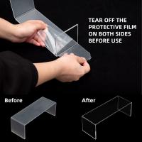 China Faux Glass Clear Acrylic Cube Risers For Dessert Cupcake Candy Treat Action Figure Display for sale