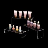 China Faux Glass Clear Acrylic Cube Risers For Dessert Cupcake Candy Treat Action Figure Display for sale