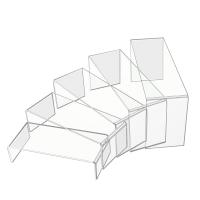 China Small Large Desk Riser Acrylic Clear Display Stand Clear Shelf Risers for sale