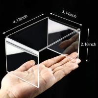 China Acrylic Shoe Risers Display U-Shaped Counter Top Plastic Shelf Risers Toys Bag Cosmetics for sale