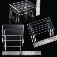 China Acrylic Shoe Risers Display U-Shaped Counter Top Plastic Shelf Risers Toys Bag Cosmetics for sale