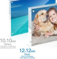China 8x10 Acrylic 5x7 Block Picture Frame Deep Sublimation Antique Wedding Baby Double for sale