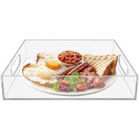 China 11 X 17 18x28 14x10x2 Acrylic Breakfast Tray Compartment Desk Custom for sale