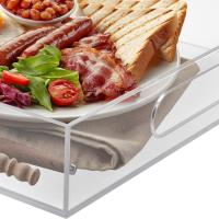 China 11 X 17 18x28 14x10x2 Acrylic Breakfast Tray Compartment Desk Custom for sale