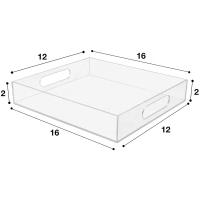 China White Extra Large Acrylic Serving Tray Bree Madden Ponto Waves Deny Designs for sale