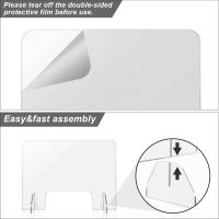 China Diy Custom Acrylic Divider Organizer Plastic Barrier Shield Reception Desk Cashier 32x24